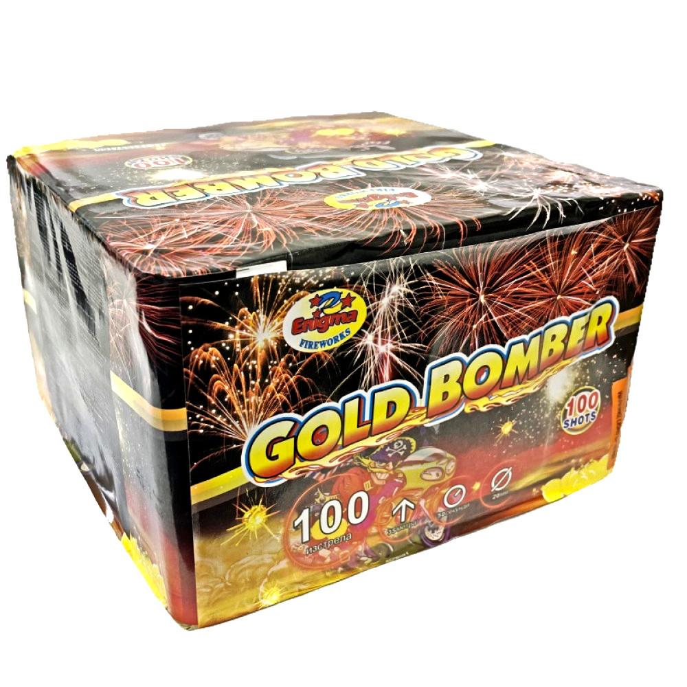 Πυροτεχνήματα 100 εναέριες βολές Gold Bomber – BigBang Events – Kalamata